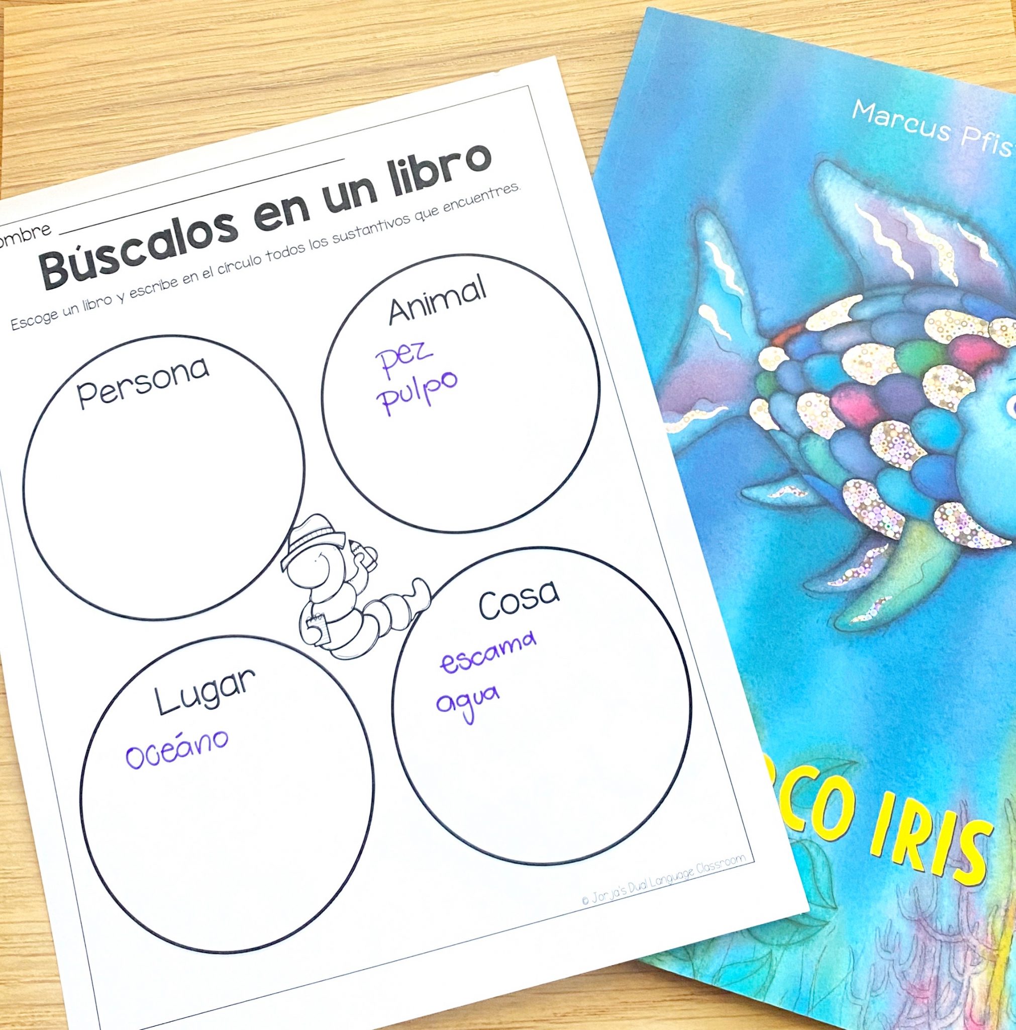 Actividades de sustantivos para niños - Jorja's Dual Language Classroom