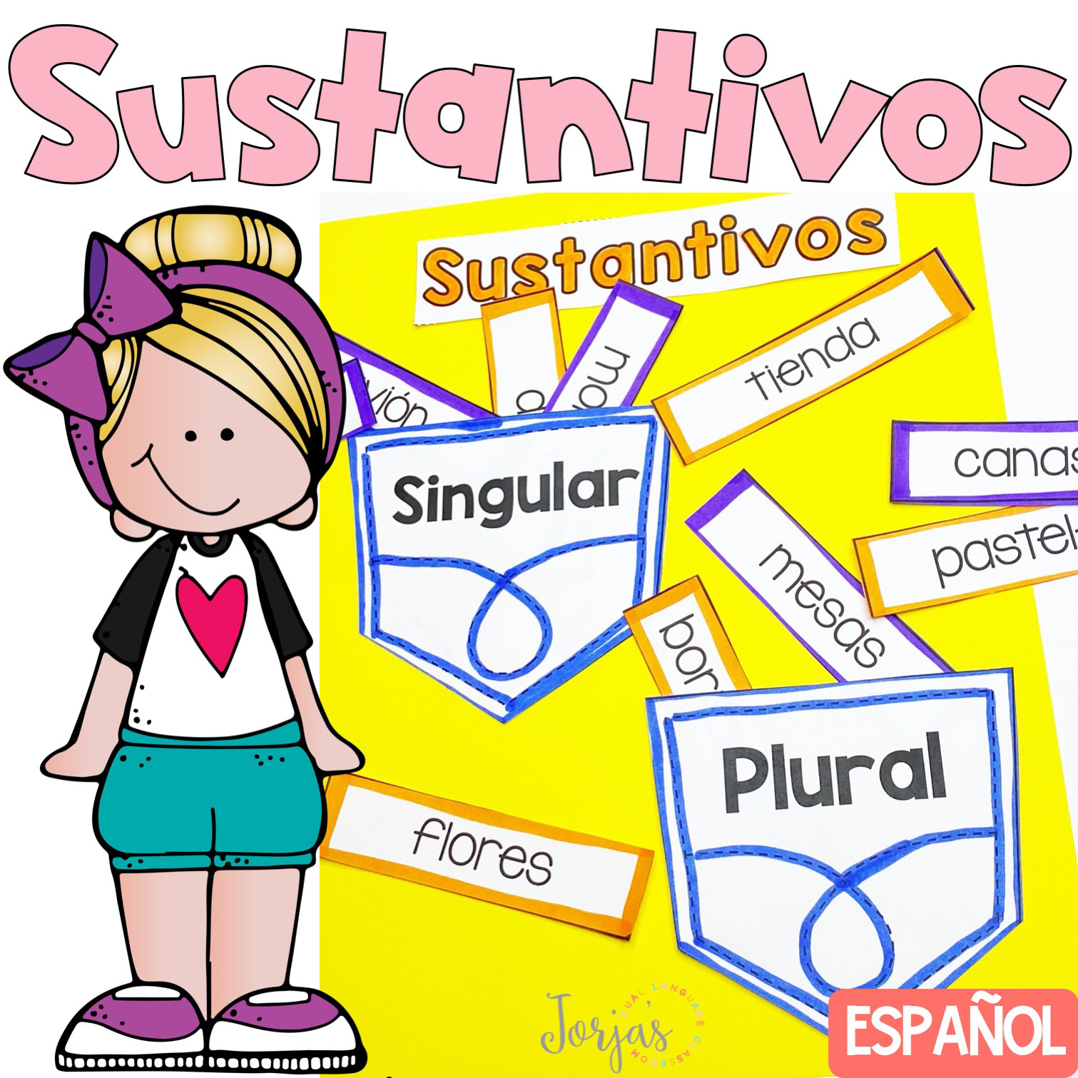Actividades de sustantivos para niños - Jorja's Dual Language Classroom