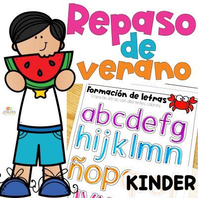 Repaso de kinder verano Kinder Summer Review in Spanish - Jorja's Dual ...