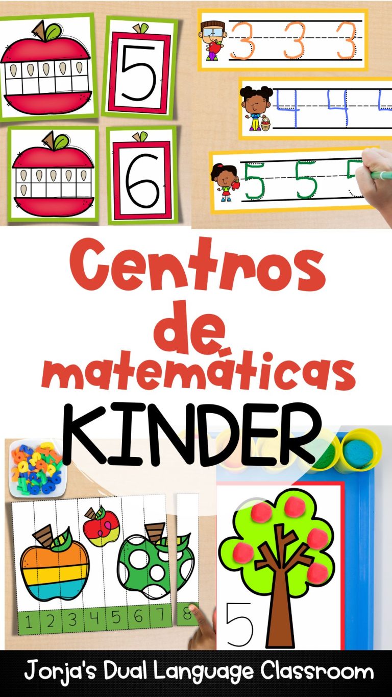Centros matemáticas kinder septiembre - Jorja's Dual Language Classroom