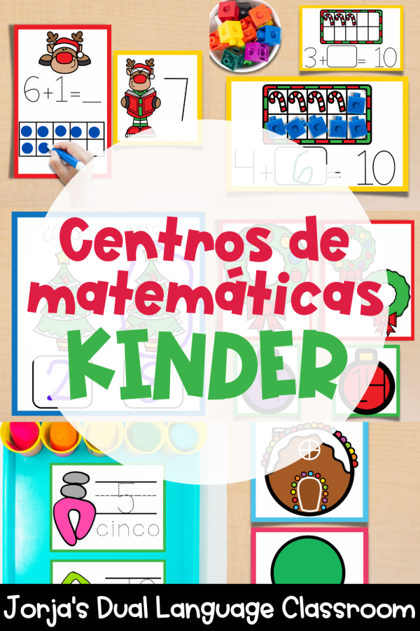Centros matemáticas kinder diciembre - Jorja's Dual Language Classroom