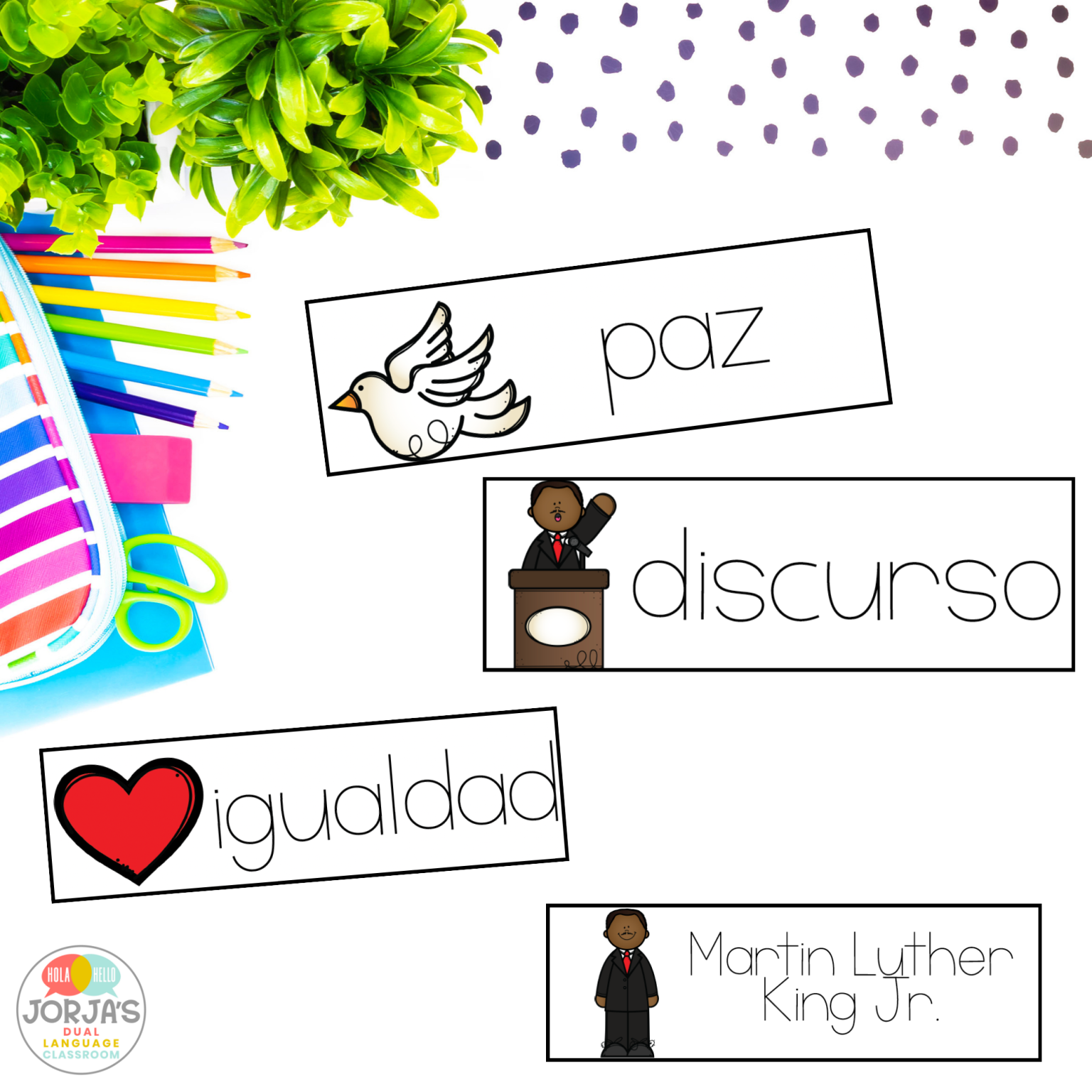 Martin Luther King Jr Actividades para niños - Jorja's Dual Language ...