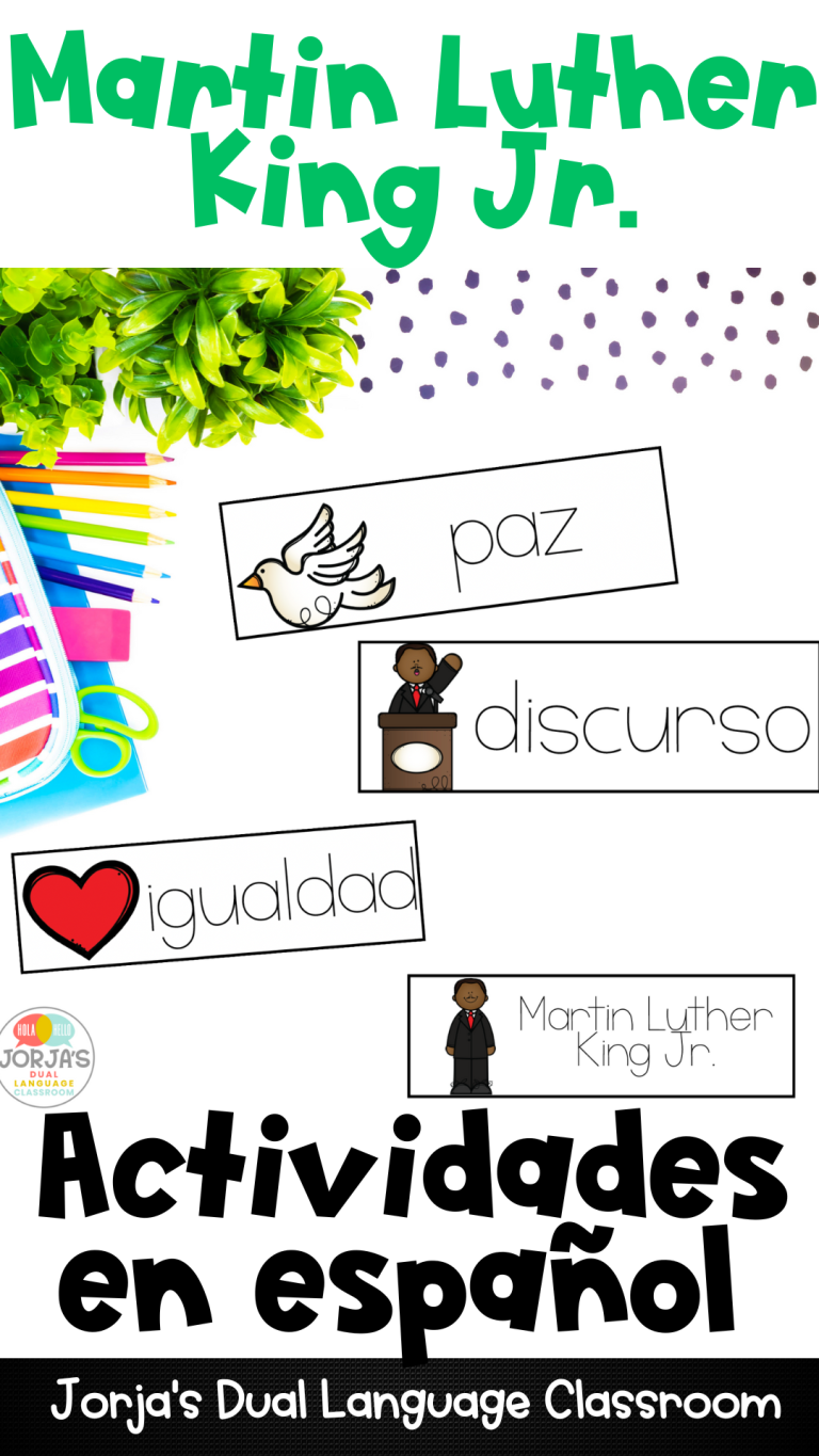 Martin Luther King Jr Actividades para niños - Jorja's Dual Language ...