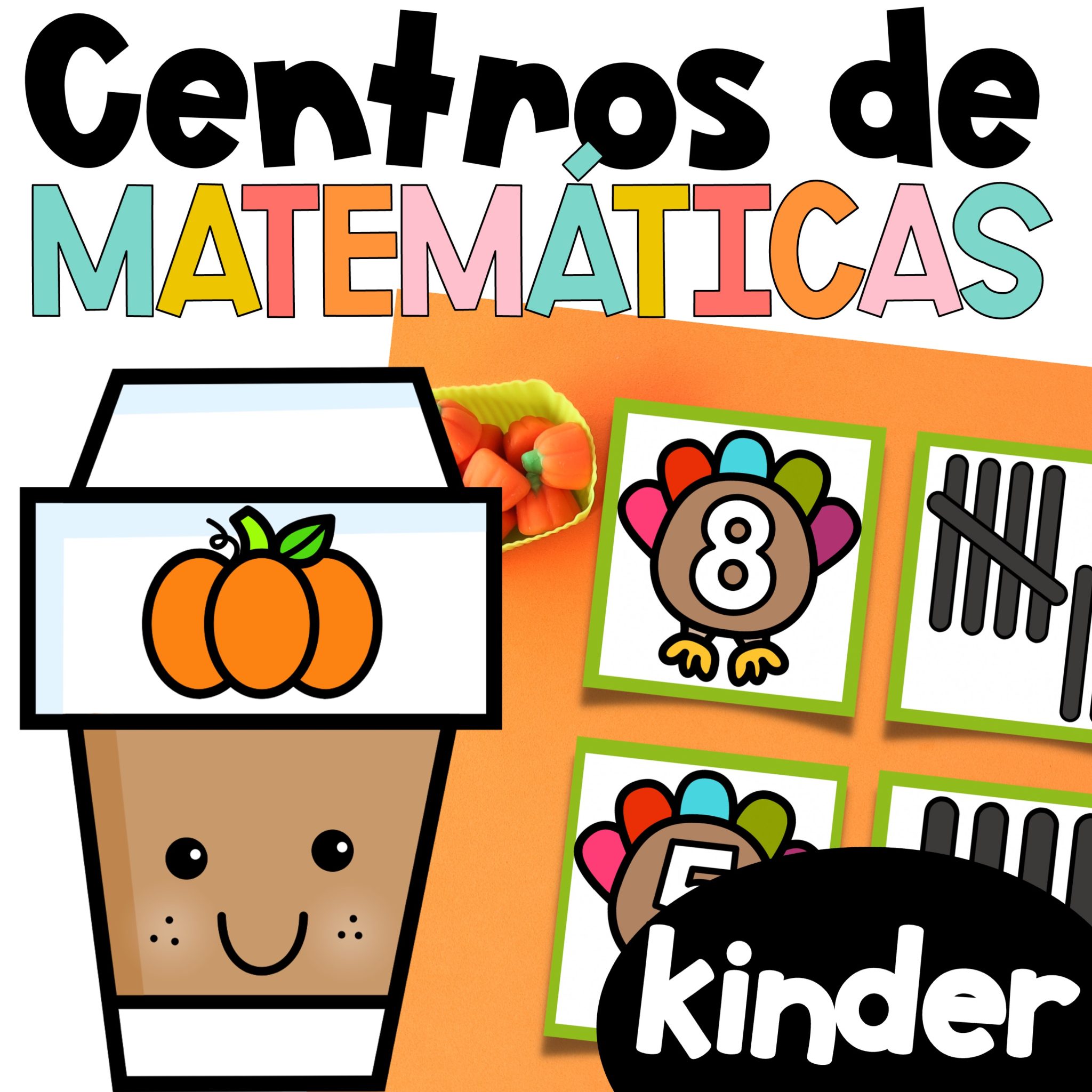Centros de matemáticas kinder NOVIEMBRE Math Centers in Spanish - Jorja ...