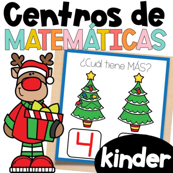 Centros de matemáticas kinder DICIEMBRE Math Centers in Spanish - Jorja ...