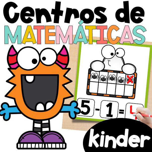 Centros de matemáticas kinder octubre Math Centers in Spanish - Jorja's ...