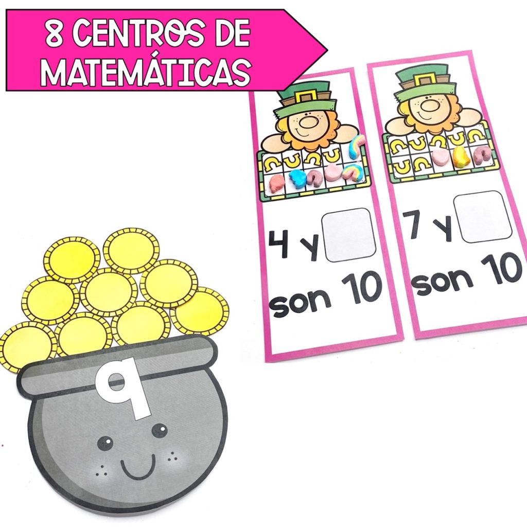 Centros de matemáticas kinder MARZO Math Centers in Spanish - Jorja's ...