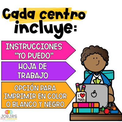 Centros de matemáticas kinder MAYO Math Centers in Spanish - Jorja's ...