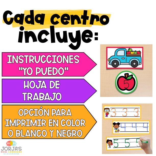 Centros de matemáticas kinder septiembre Math Centers in Spanish ...