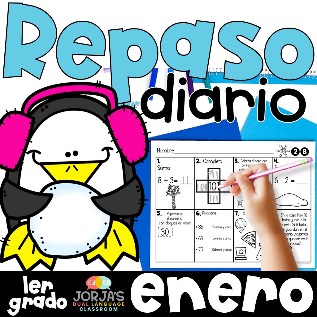 Repaso diario Primer grado en español Matemáticas - Spiral Review First ...