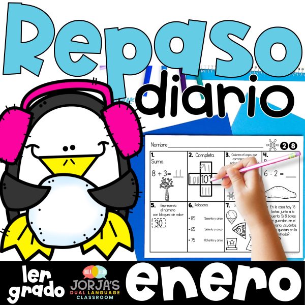 Repaso diario Primer grado en español Matemáticas - Spiral Review First ...