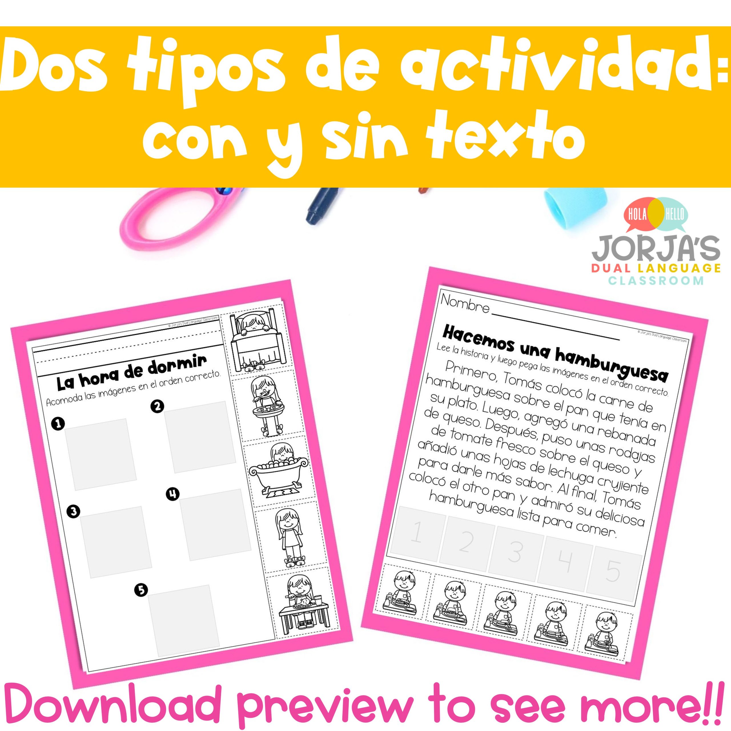 Hojas De Trabajo Con Imágenes De Secuencias De Historias Ciclo De