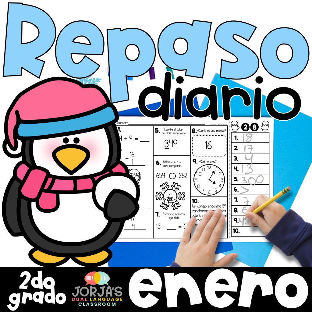 Repaso diario segundo grado ENERO matemáticas - Spiral Review for 2nd ...