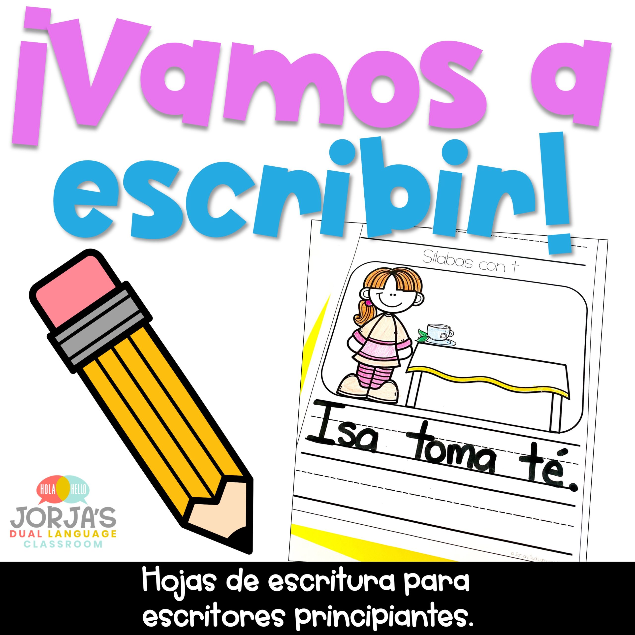 Escritura para niños kinder y primer grado Hojas de trabajo - Jorja's ...
