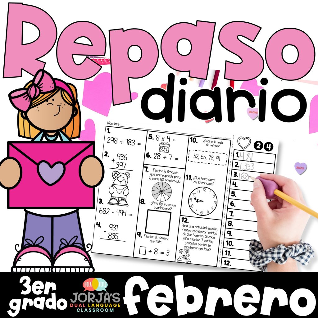 Repaso diario Tercer Grado FEBRERO - Spiral Review for 3rd Grade in ...