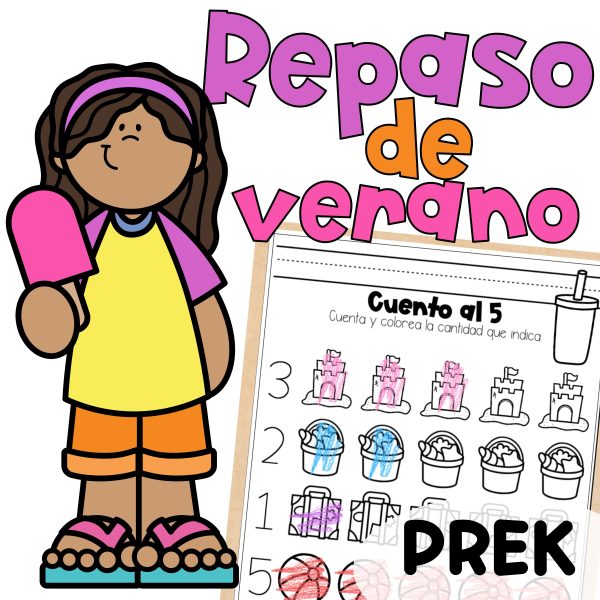 Repaso de verano preescolar Summer Review in Spanish Prek Activities ...