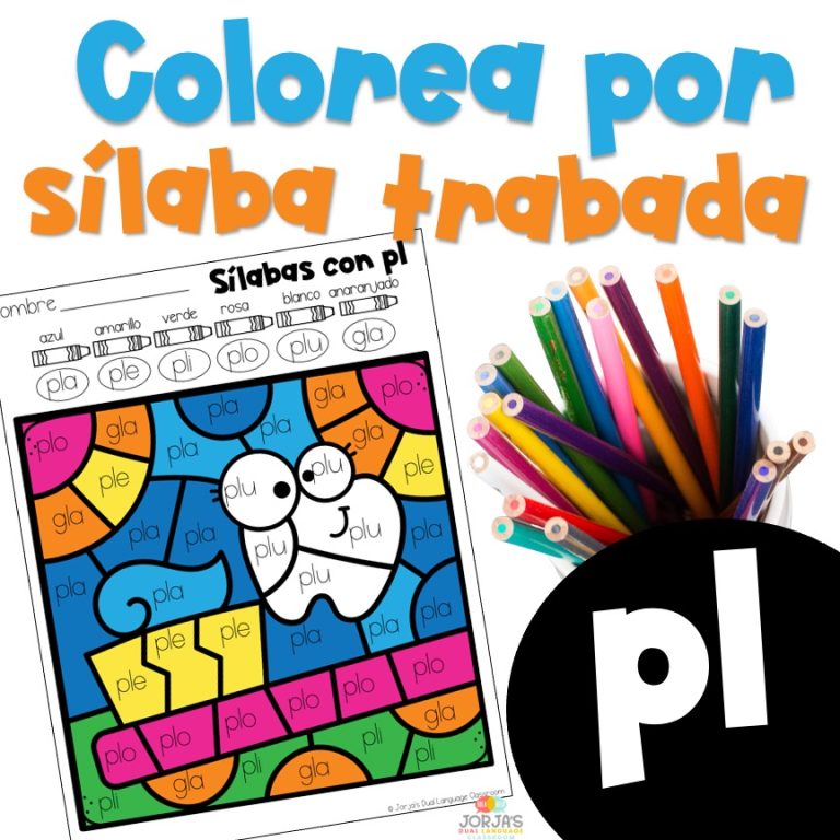Sílabas trabadas PL pla, ple, pli, plo, plu Colorea por sílaba trabada ...