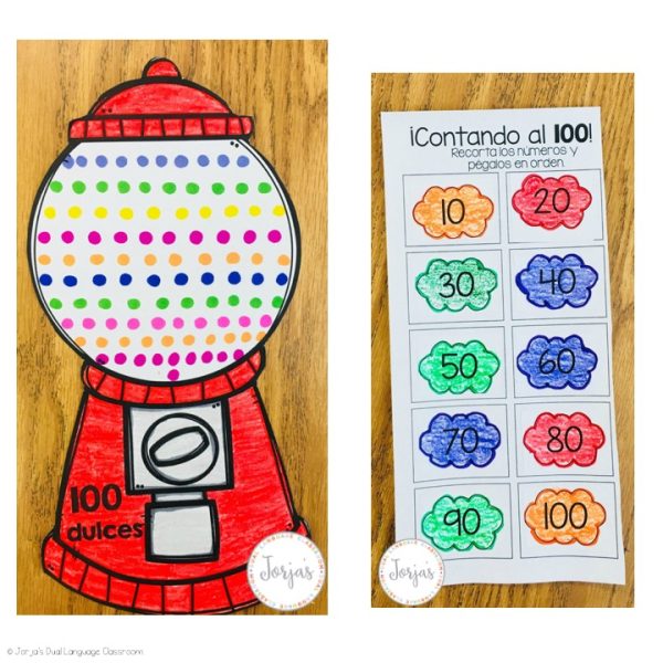 100 días de escuela Actividades - 100 days of school in Spanish - Jorja ...