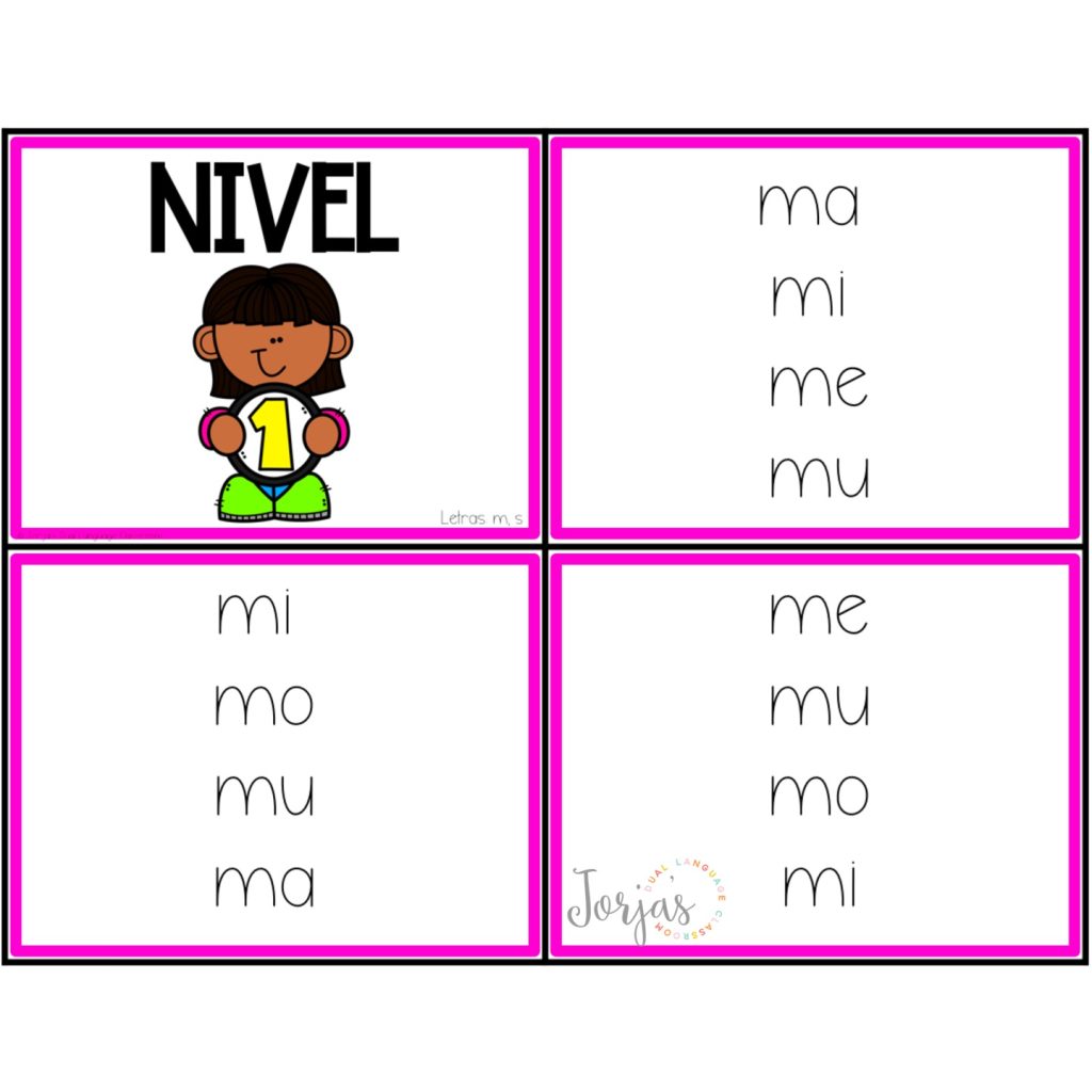 Fluidez Tarjetas de sílabas, palabras, frases y oraciones Fluency in ...