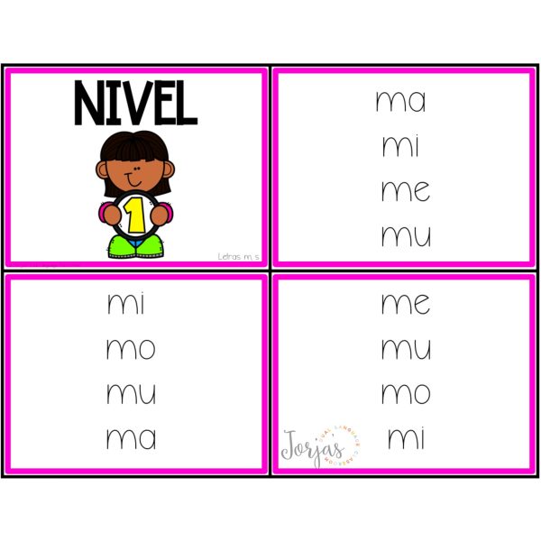 Fluidez Tarjetas de sílabas, palabras, frases y oraciones Fluency in ...