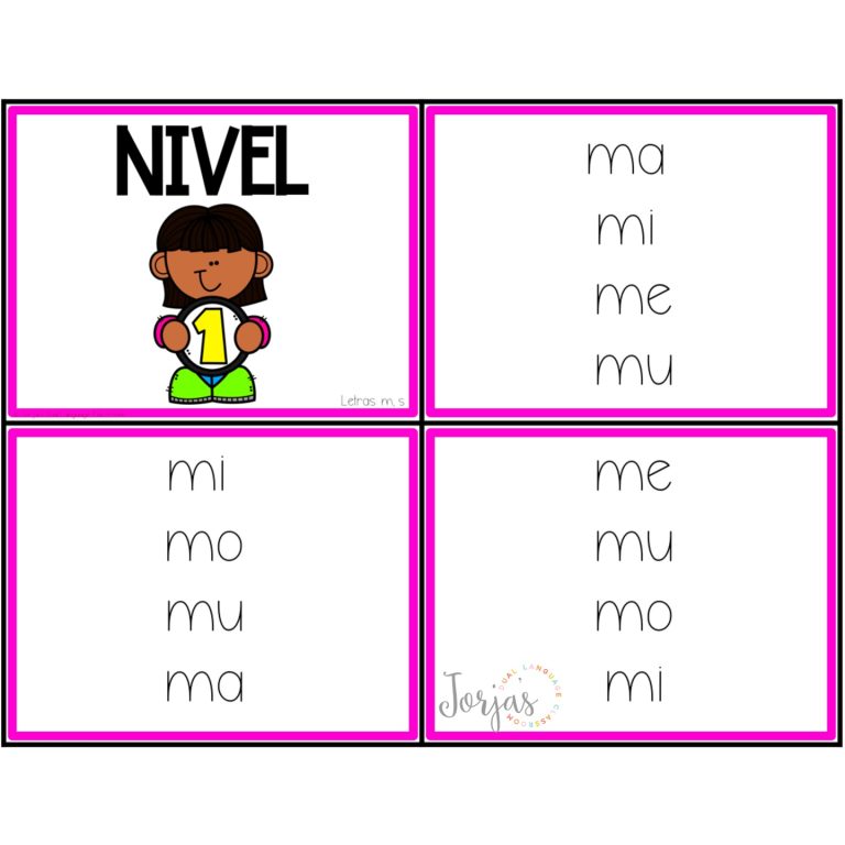 Fluidez Tarjetas de sílabas, palabras, frases y oraciones Fluency in ...