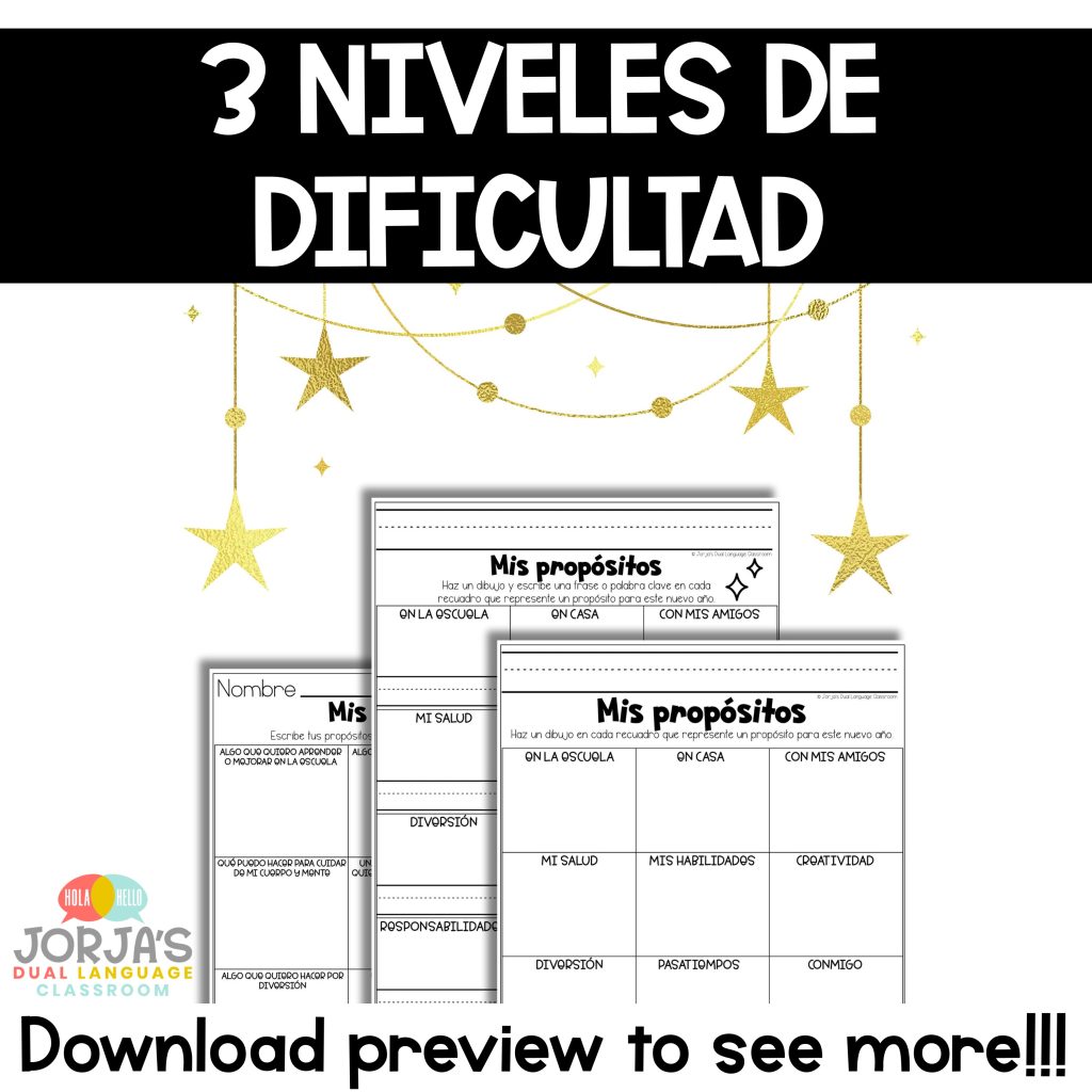 Visión board 2025 para niños Propósitos de año nuevo en español ...