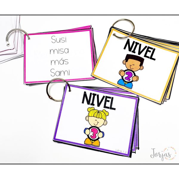 Fluidez Tarjetas de sílabas, palabras, frases y oraciones Fluency in ...