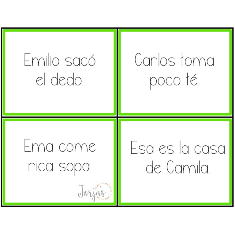 Fluidez Tarjetas de sílabas, palabras, frases y oraciones Fluency in ...