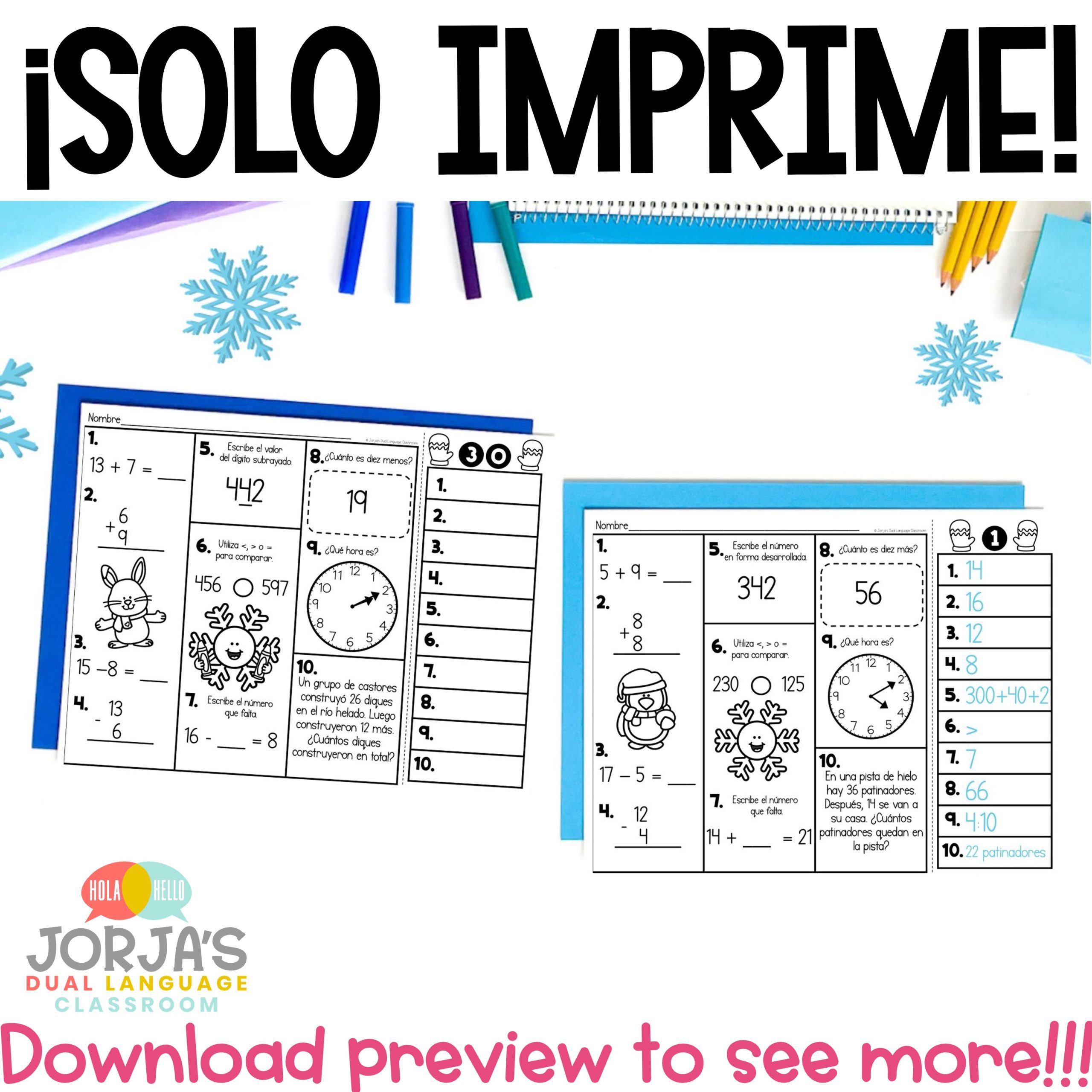 Repaso diario segundo grado ENERO matemáticas - Spiral Review for 2nd ...