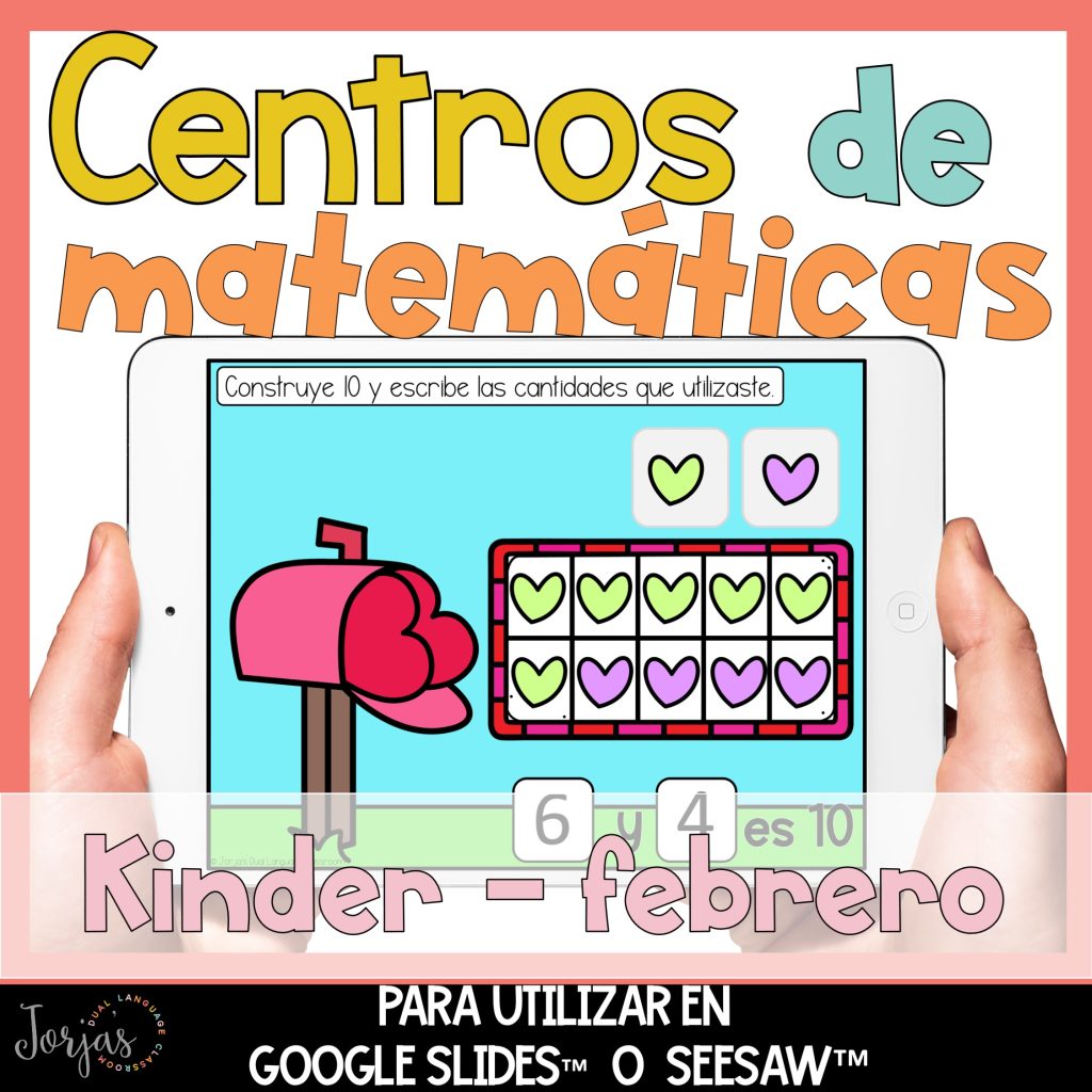 Centros digitales matemáticas kinder febrero para Google Slides y ...