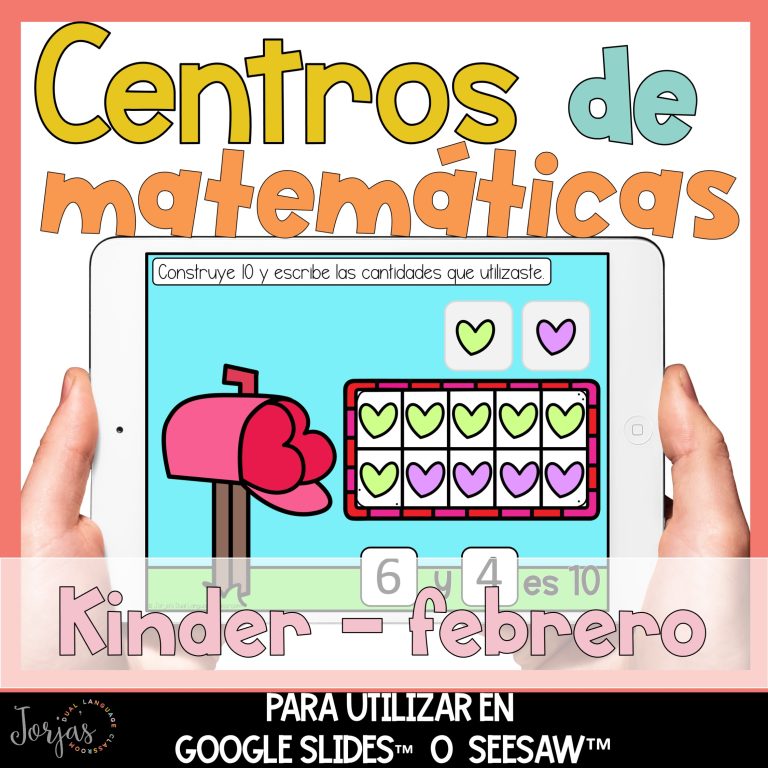 Centros digitales matemáticas kinder febrero para Google Slides y ...