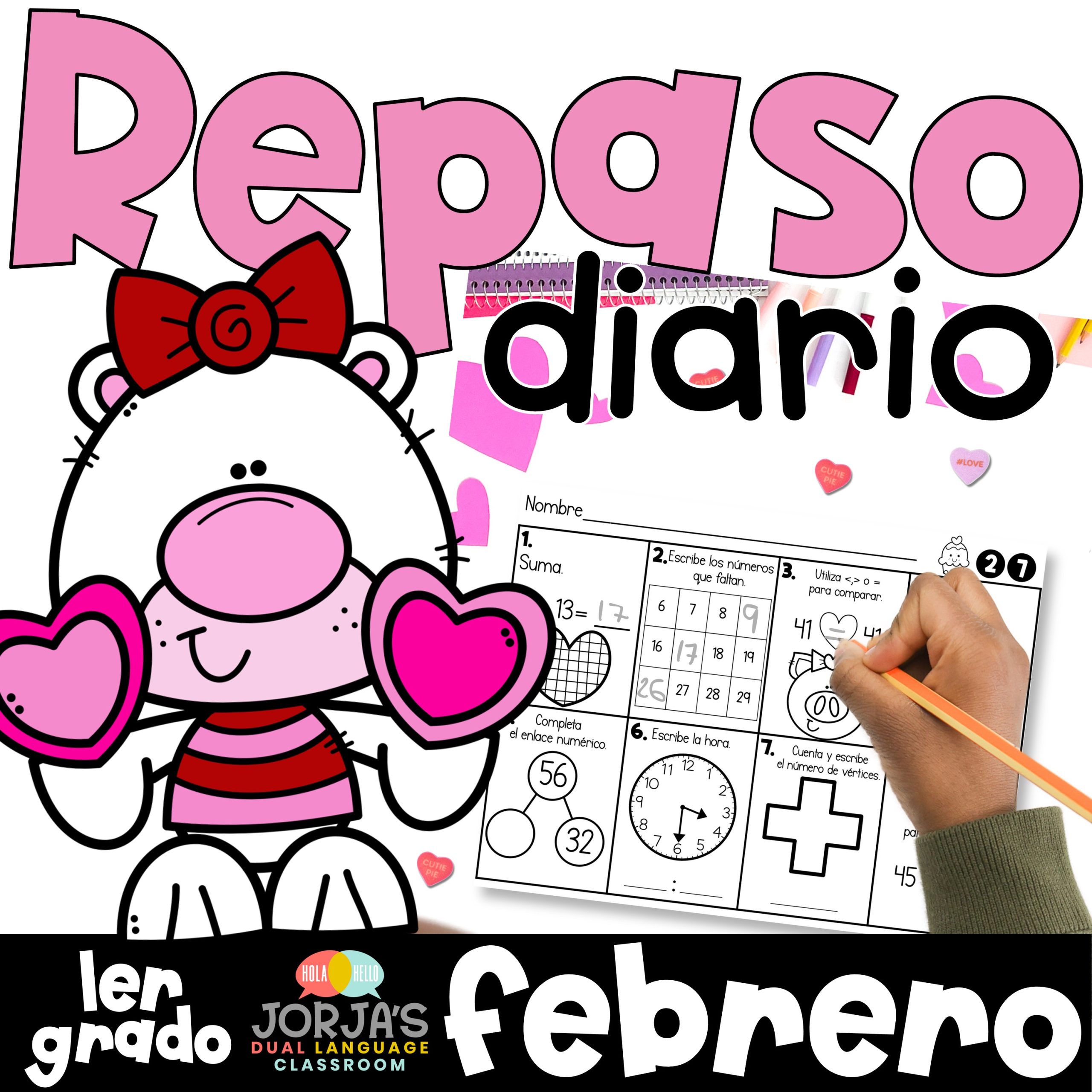 Repaso diario de matemáticas para primer grado - First Grade Spiral ...