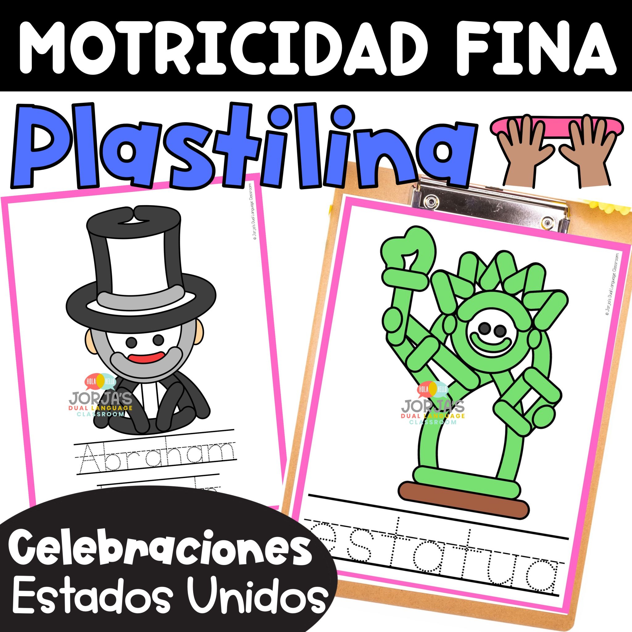 Motricidad fina Plastilina Celebraciones Actividades Play Dough Mats ...