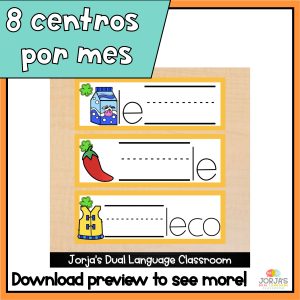 Kinder Literacy Centers Spanish March Centros de Lectura para Kinder ...