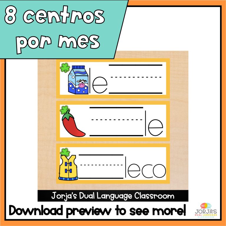 Kinder Literacy Centers Spanish March Centros de Lectura para Kinder ...