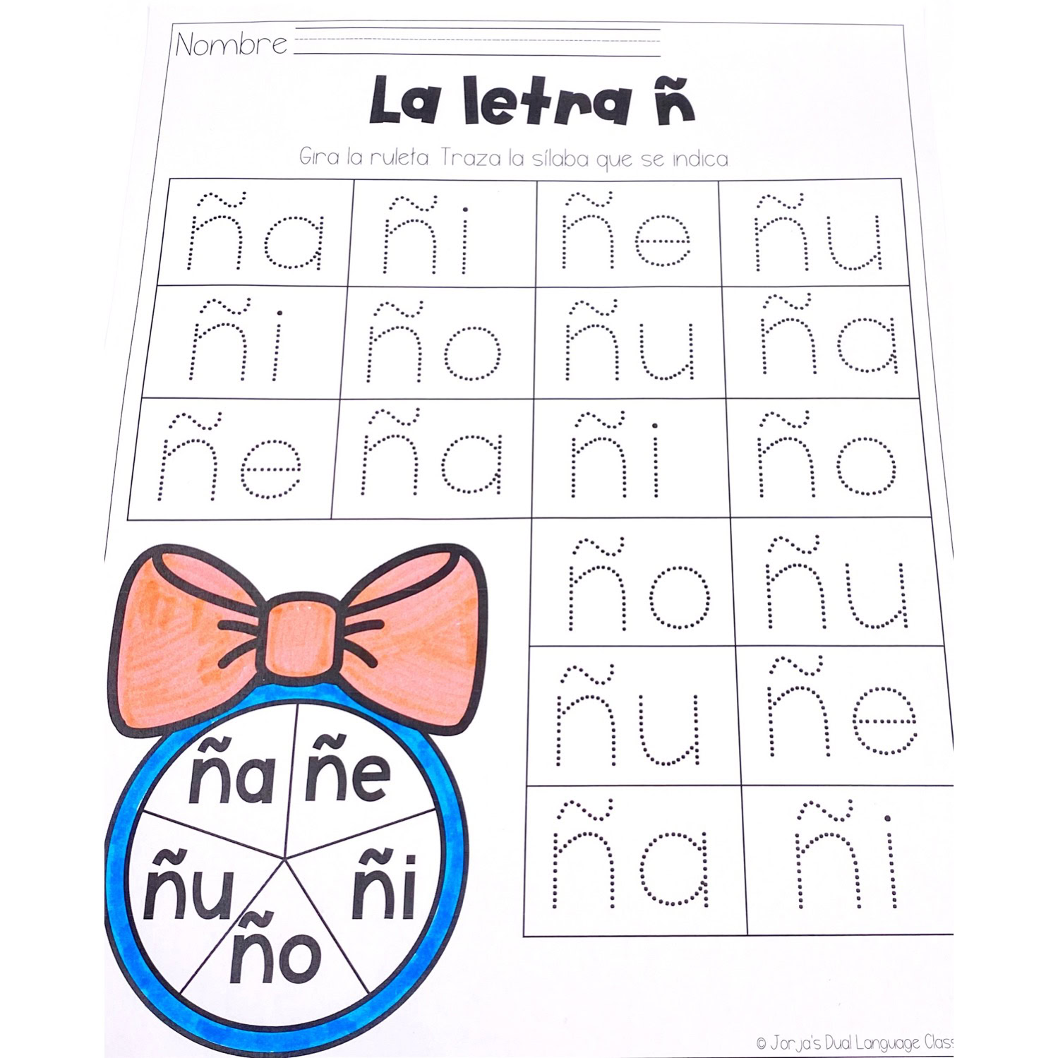 Letra ñ Sílabas con ña ñe ñi ño ñu Hojas de trabajo y actividades ...