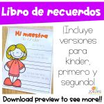 Libro de recuerdos End of year memory book in Spanish - Jorja's Dual ...
