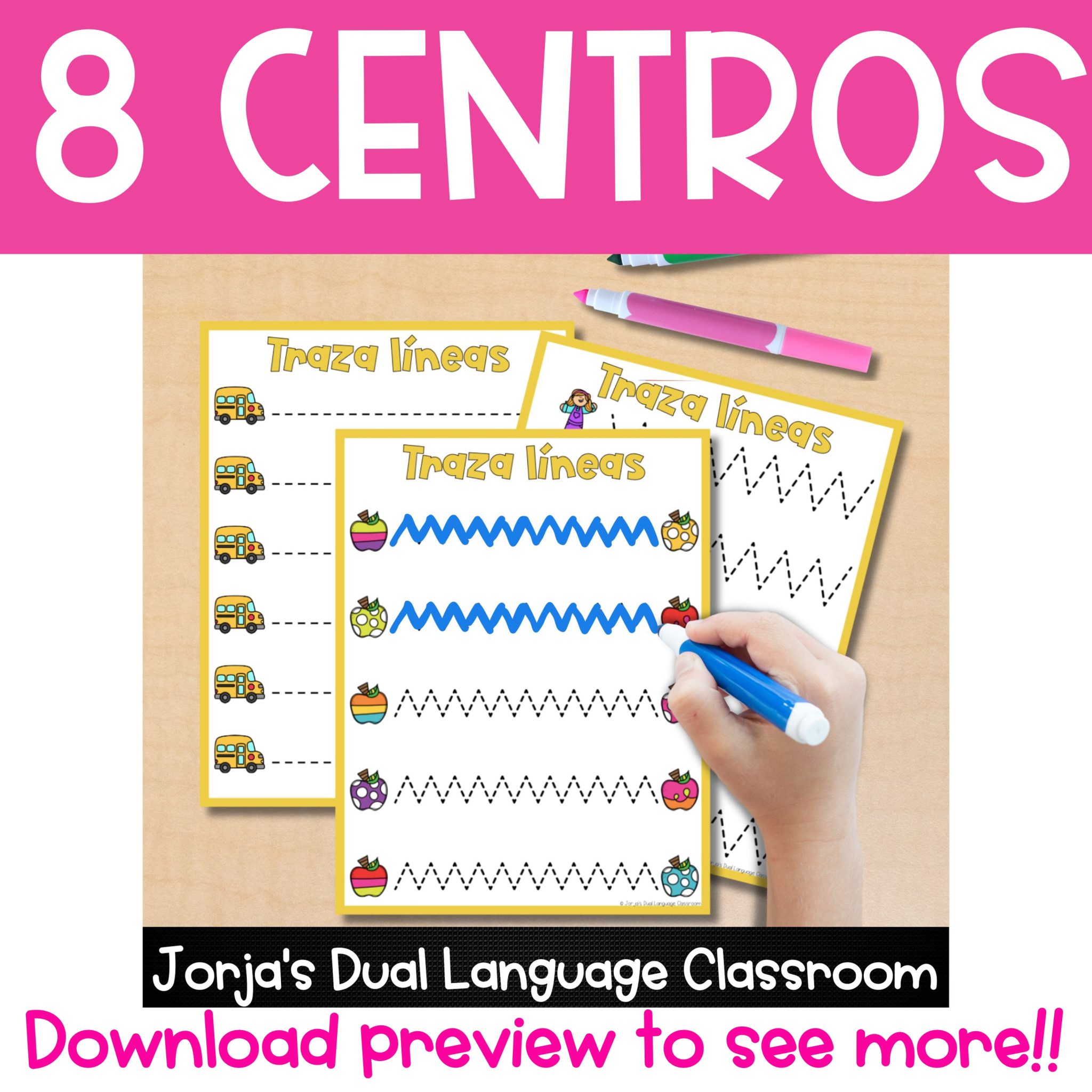 Preescritura Centros y hojas de trabajo en español Prewriting ...