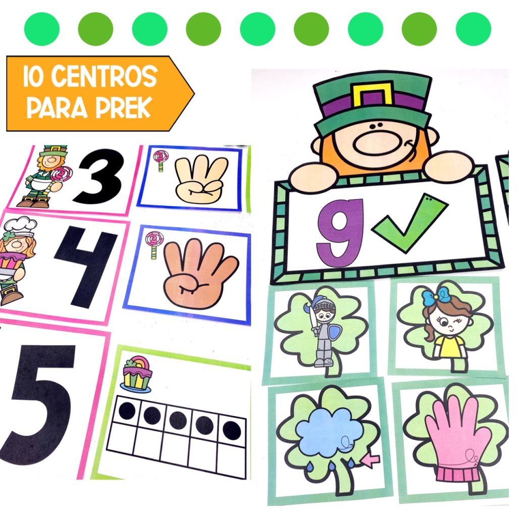 Centros de lectura y matemáticas PRE KINDER Prek Centers in Spanish ...