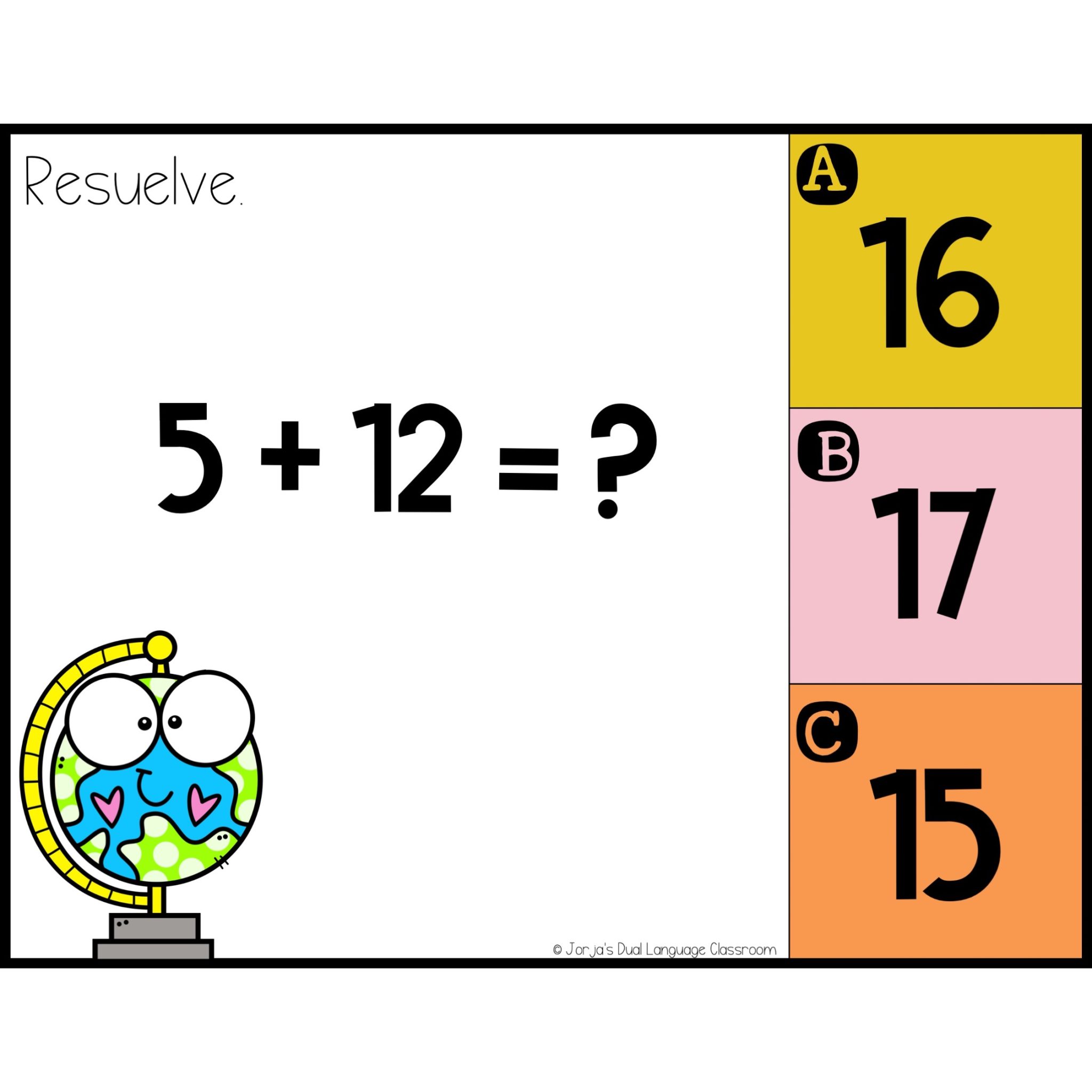 Sumas al 20 Digital Actividades - Addition to 20 Activities in Spanish ...