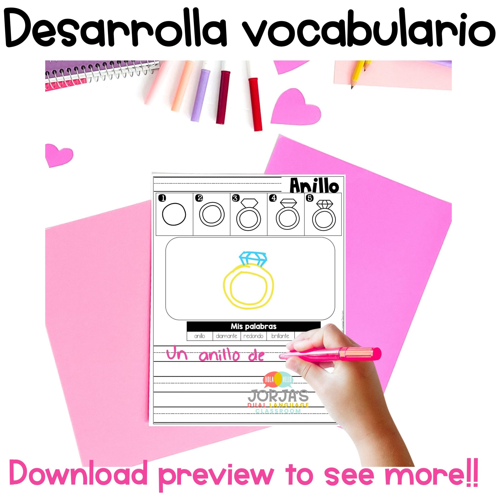 Escritura San Valentín Dibujos Dirigidos Directed Drawing Spanish ...