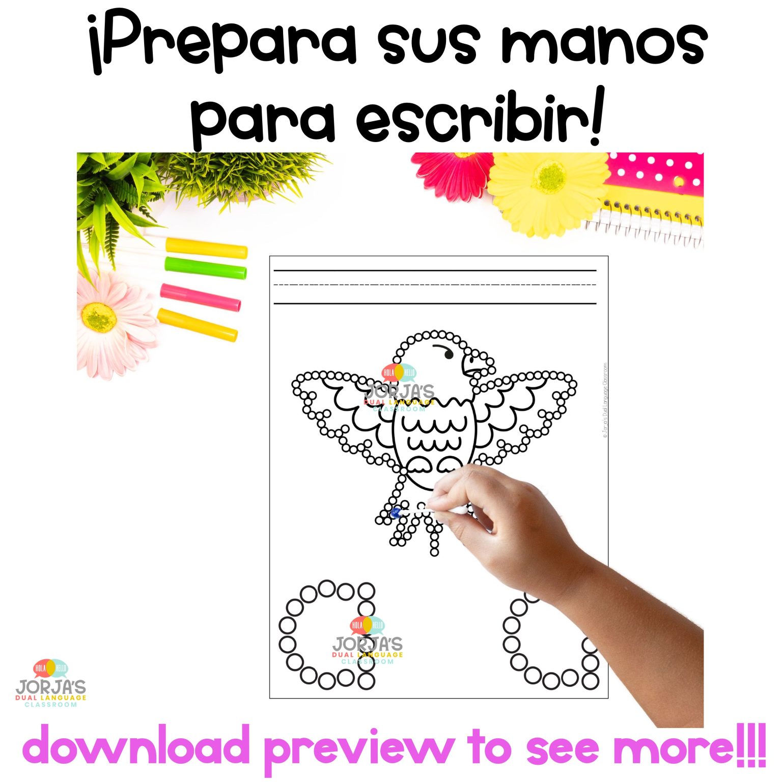 Motricidad fina Puntitos Día de los presidentes - Swab Ejercicios ...