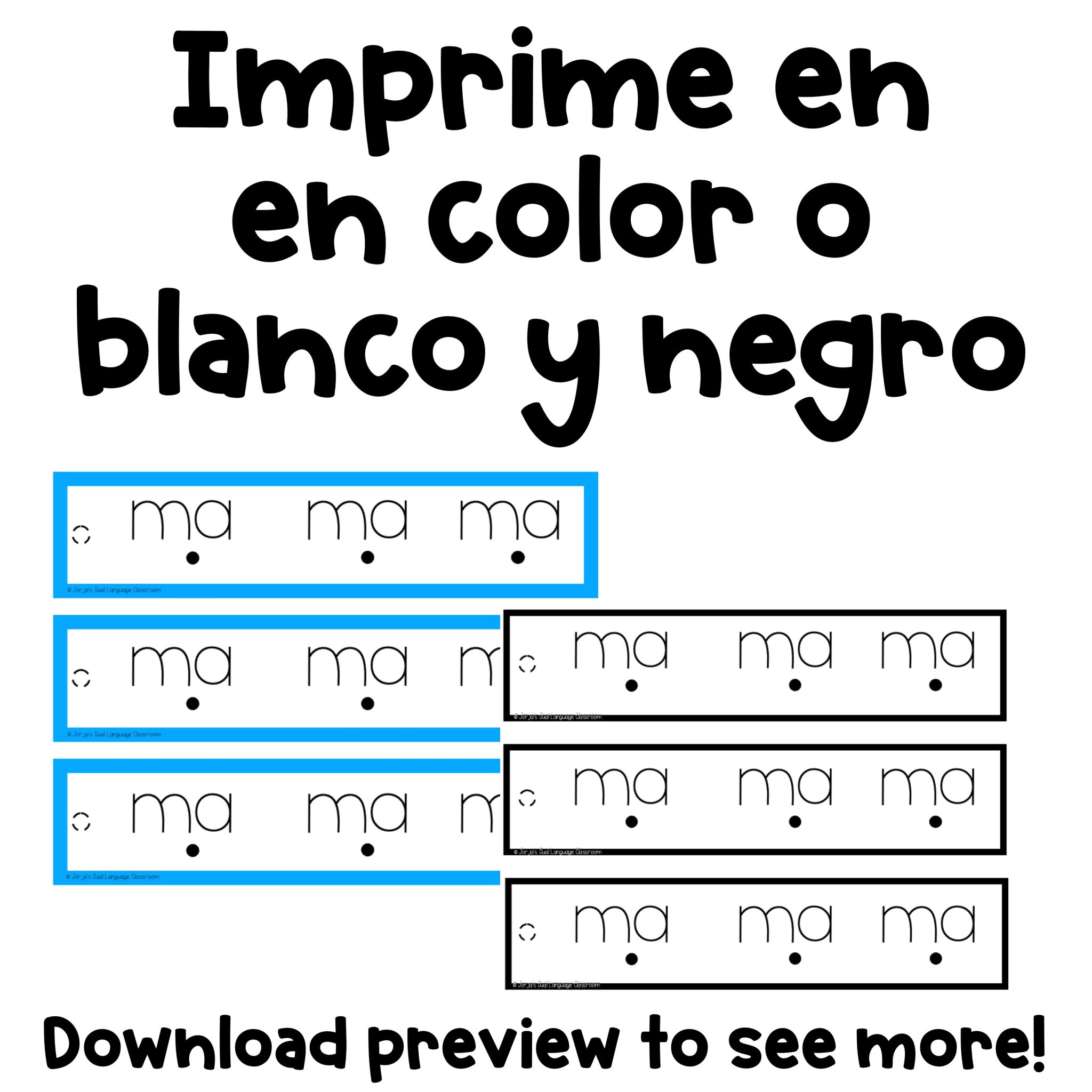 Sílabas y palabras con A Fluidez Fluency in Spanish Words with A ...