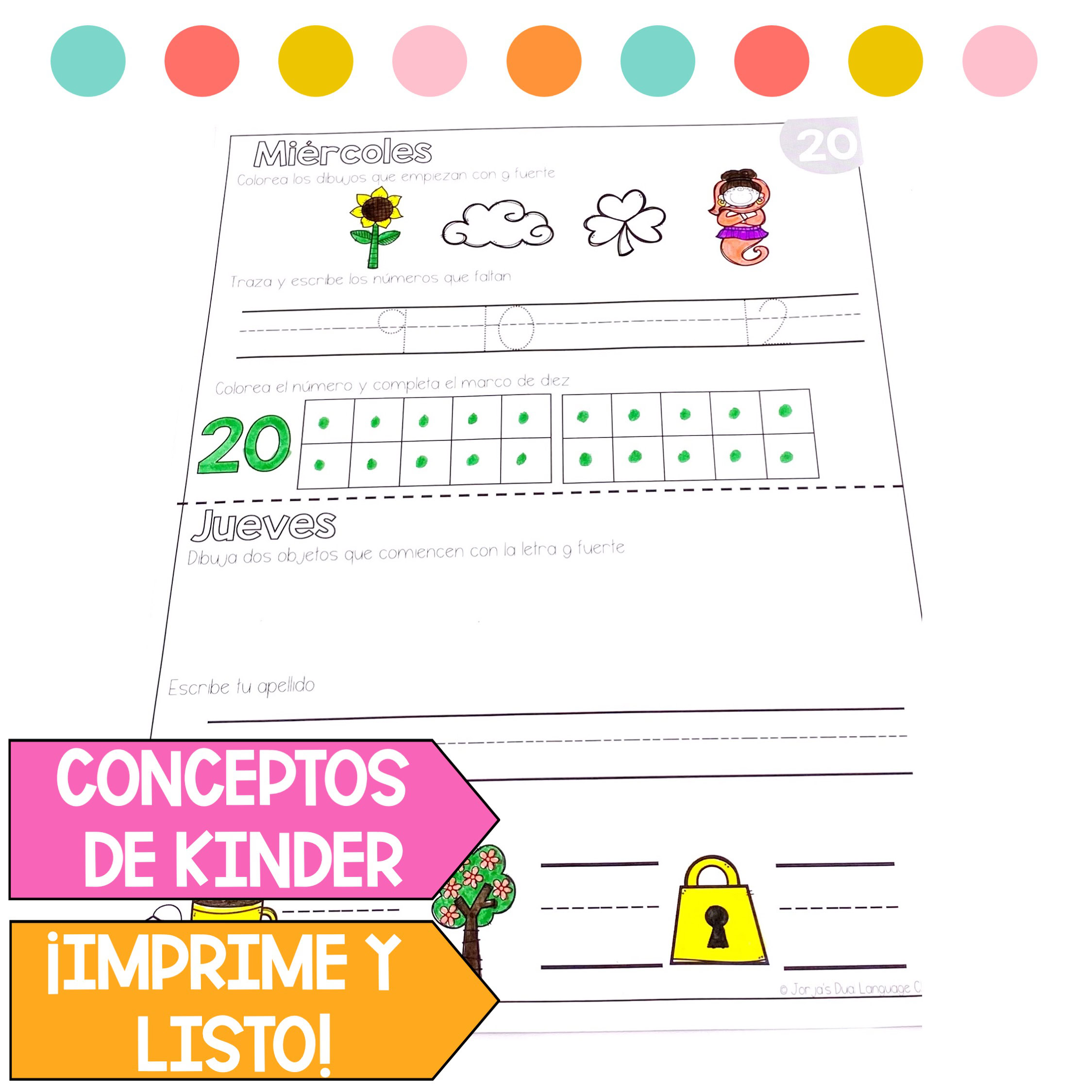 Tarea Kinder Homework Spanish for Kindergarten Matemáticas y Lectura ...