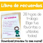 Libro de recuerdos End of year memory book in Spanish - Jorja's Dual ...