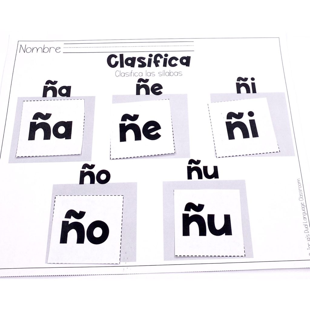 Letra ñ Sílabas con ña ñe ñi ño ñu Hojas de trabajo y actividades ...