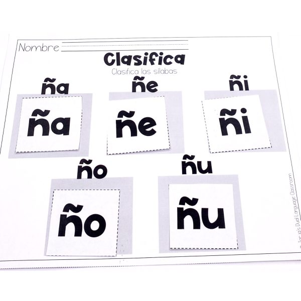 Letra ñ Sílabas con ña ñe ñi ño ñu Hojas de trabajo y actividades ...