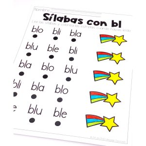 Sílabas trabadas BL Hojas de trabajo, juegos, actividades y mini ...