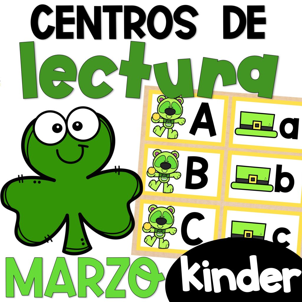 Kinder Literacy Centers Spanish March Centros de Lectura para Kinder ...