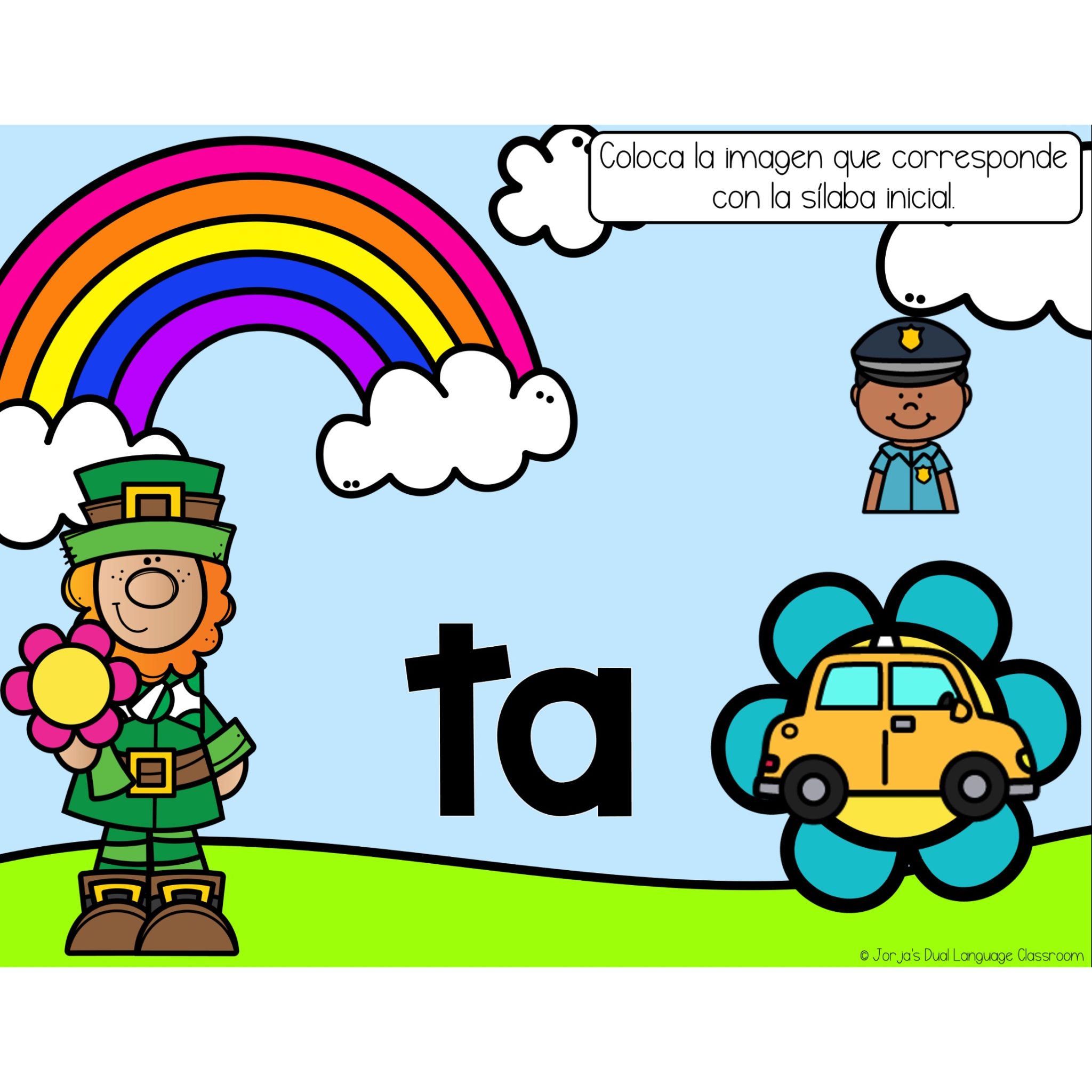 Kinder Actividades Digital de lectura Sílabas iniciales, abecedario, y ...